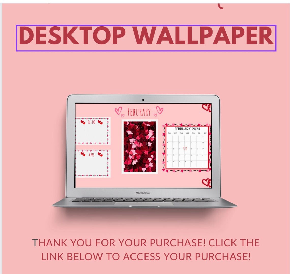 February Desktop/wallpaper Background - Etsy