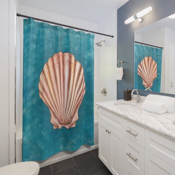Sea Shell Shower Curtain - Etsy