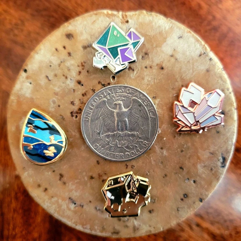 Mineral Crystals MINI FILLER PINS - Crystal Quartz, Labradorite ...