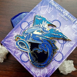 Lapis Lazuli Dragon Enamel Pin - Etsy