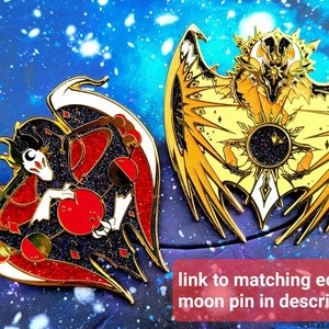 Sun Dragon - Solar Eclipse (black Sun) Dragon Enamel Pin - Etsy