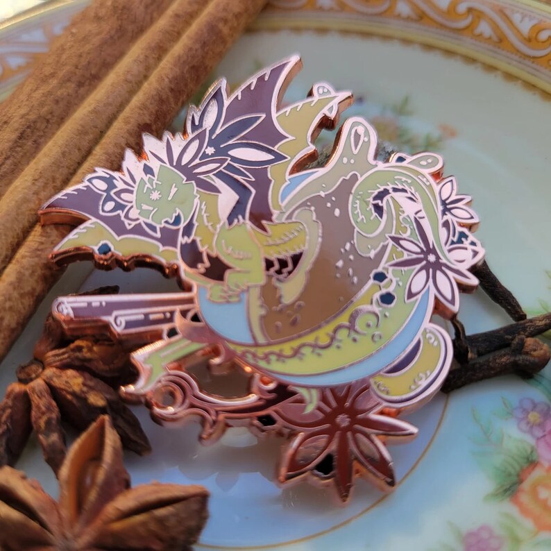 Masala Chai Dragon - Enamel Pin - Tea Dragon - Etsy