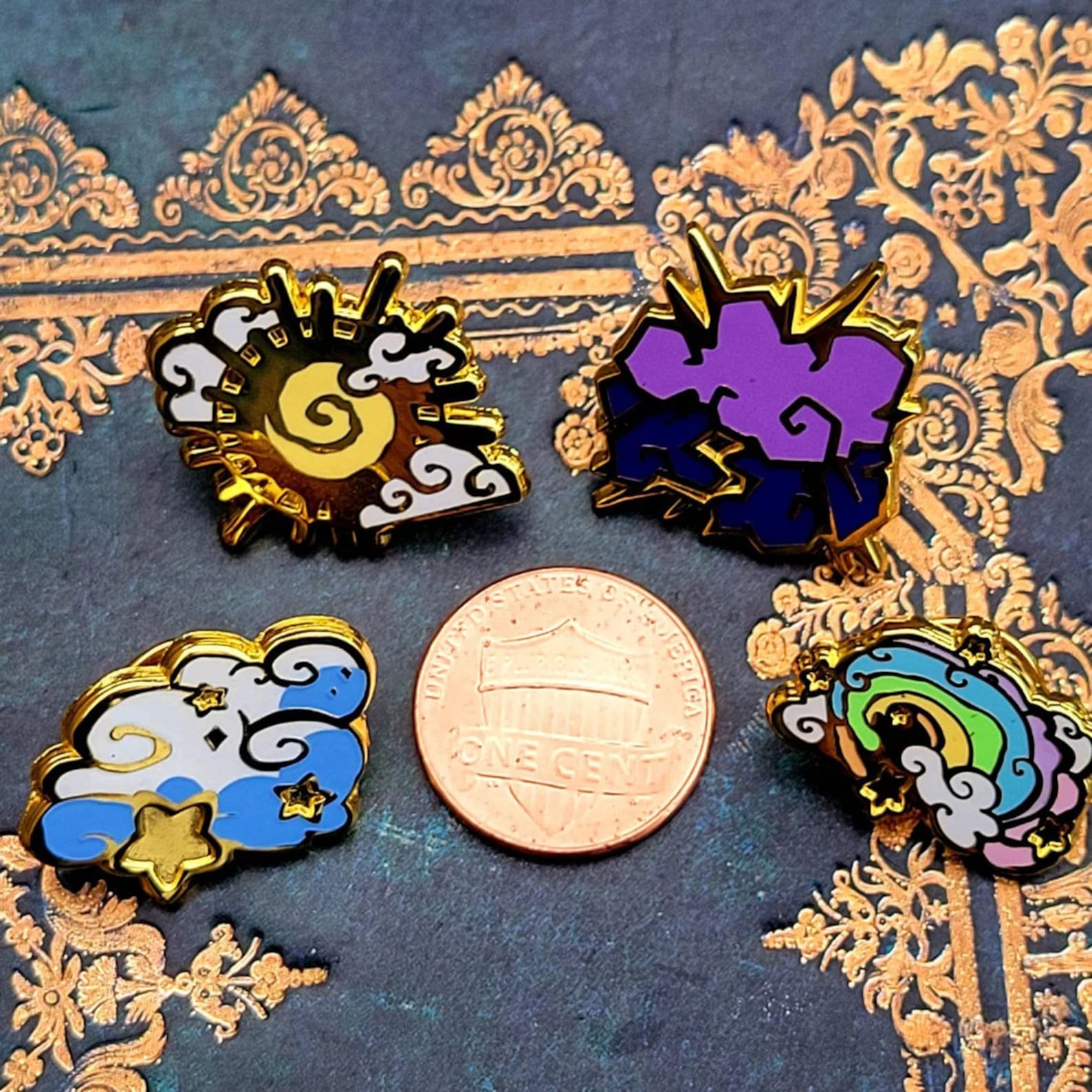 Soaring Skies MINI FILLER PINS - Thunder Storm, Starry Cloud, Sun ...
