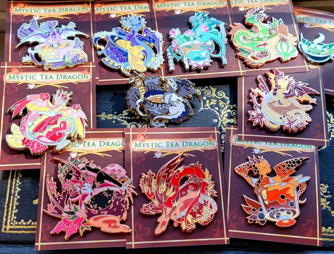 Masala Chai Dragon - Enamel Pin - Tea Dragon - Etsy