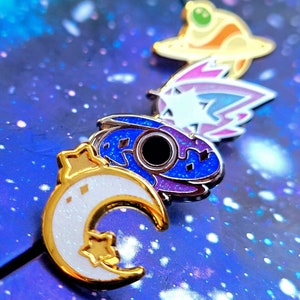 Space Star MINI FILLER PINS - Galaxy, Shooting Star, Planet, Starry ...