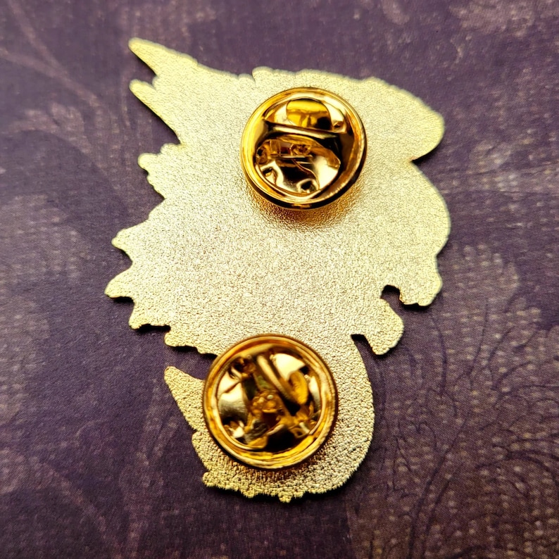 Fire Elemental - Dragon Enamel Pins - Flame Gold - Etsy