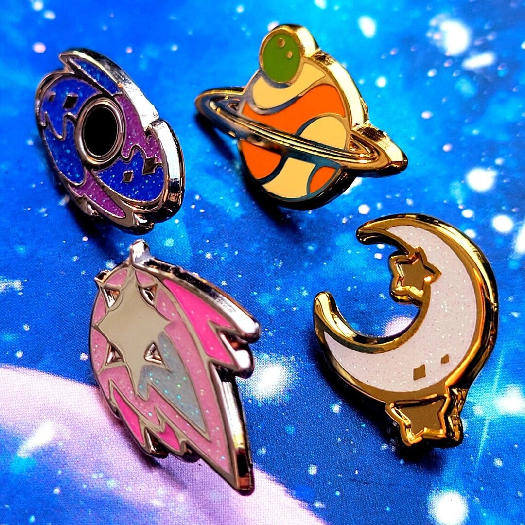Space Star MINI FILLER PINS - Galaxy, Shooting Star, Planet, Starry ...
