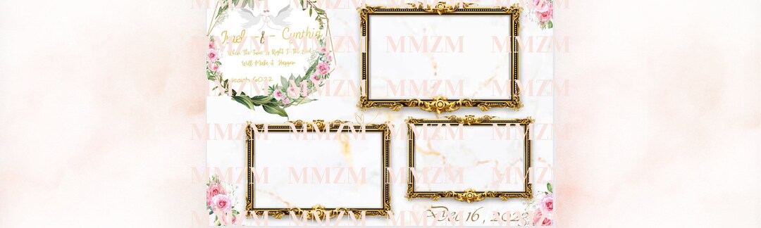 Wedding Photo Booth Template Png 2x6 and 4x6. - Etsy