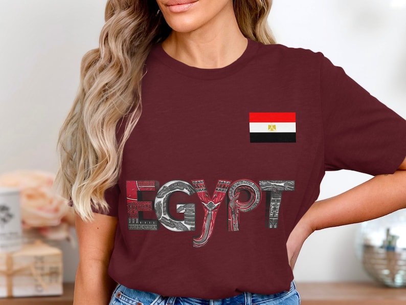 Egypt Flag T-shirt, Heritage Design, Egyptian Pride Tee - Etsy