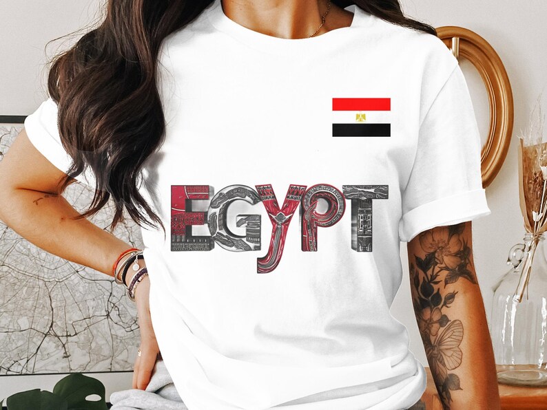 Egypt Flag T-shirt, Heritage Design, Egyptian Pride Tee - Etsy