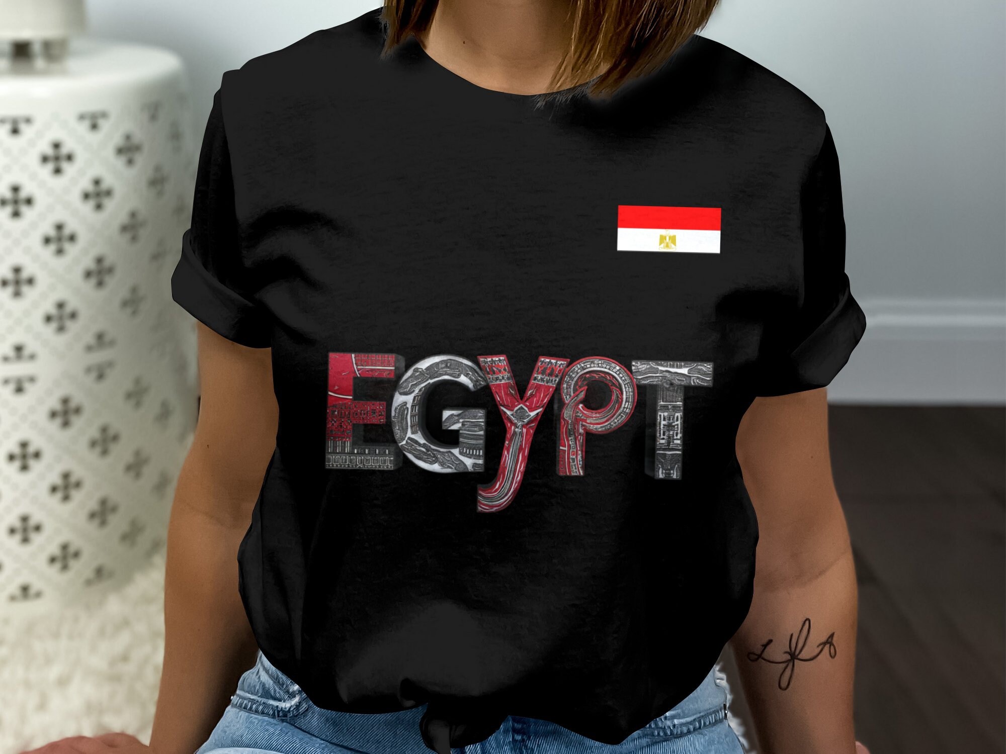 Egypt Flag T-shirt, Heritage Design, Egyptian Pride Tee - Etsy