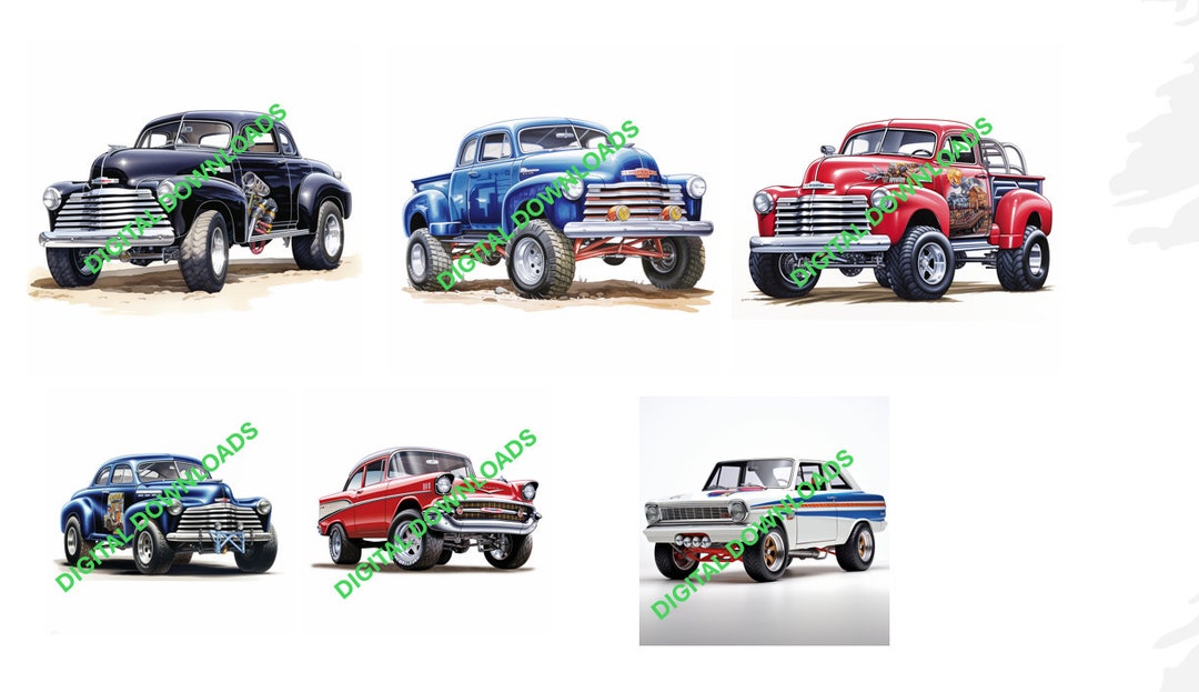 1957 Chevy, 1962 Chevy, Gasser Cars to Print Posters for Your Mancave ...