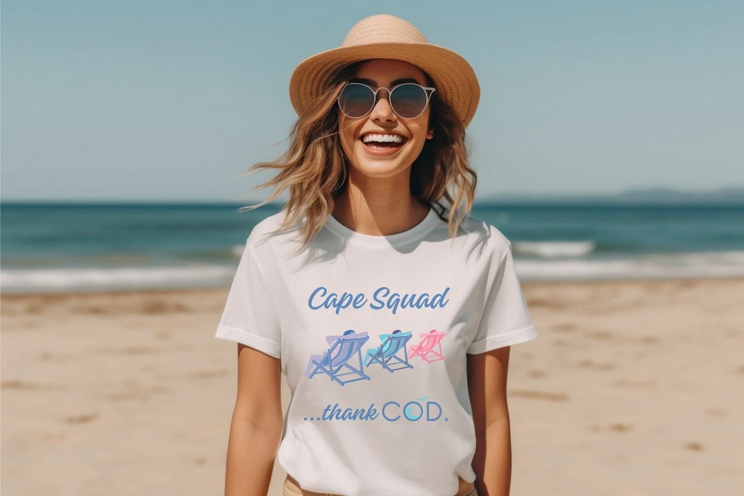 Cape Cod Squad Tee Shirt for Her, Pastel Beach T-shirt, Perfect Gift for Cape Cod Summer ...