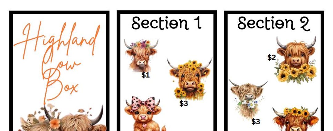 Highland Cow Box - Etsy