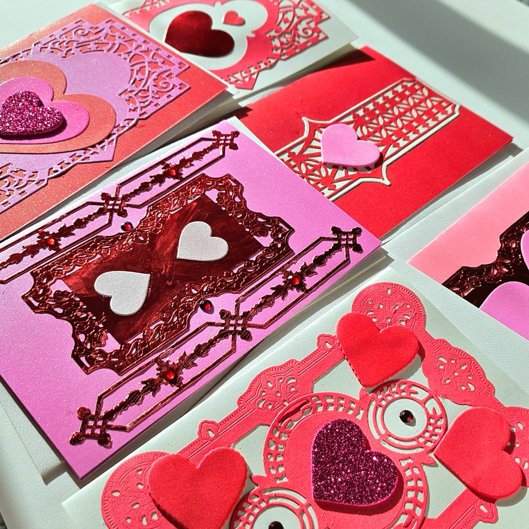 Shimmer Valentine's Cards - Etsy