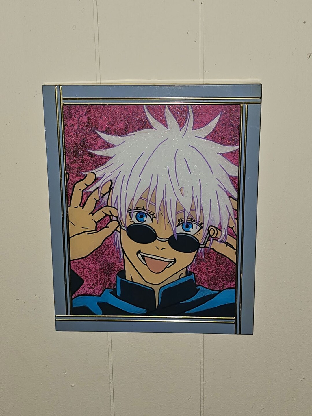 Gojo Satoru Glass Painting - Etsy