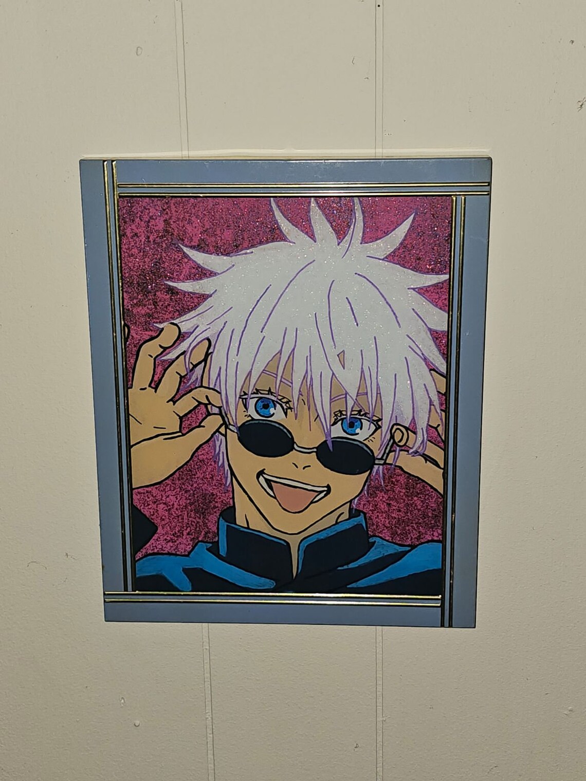 Gojo Satoru Glass Painting - Etsy