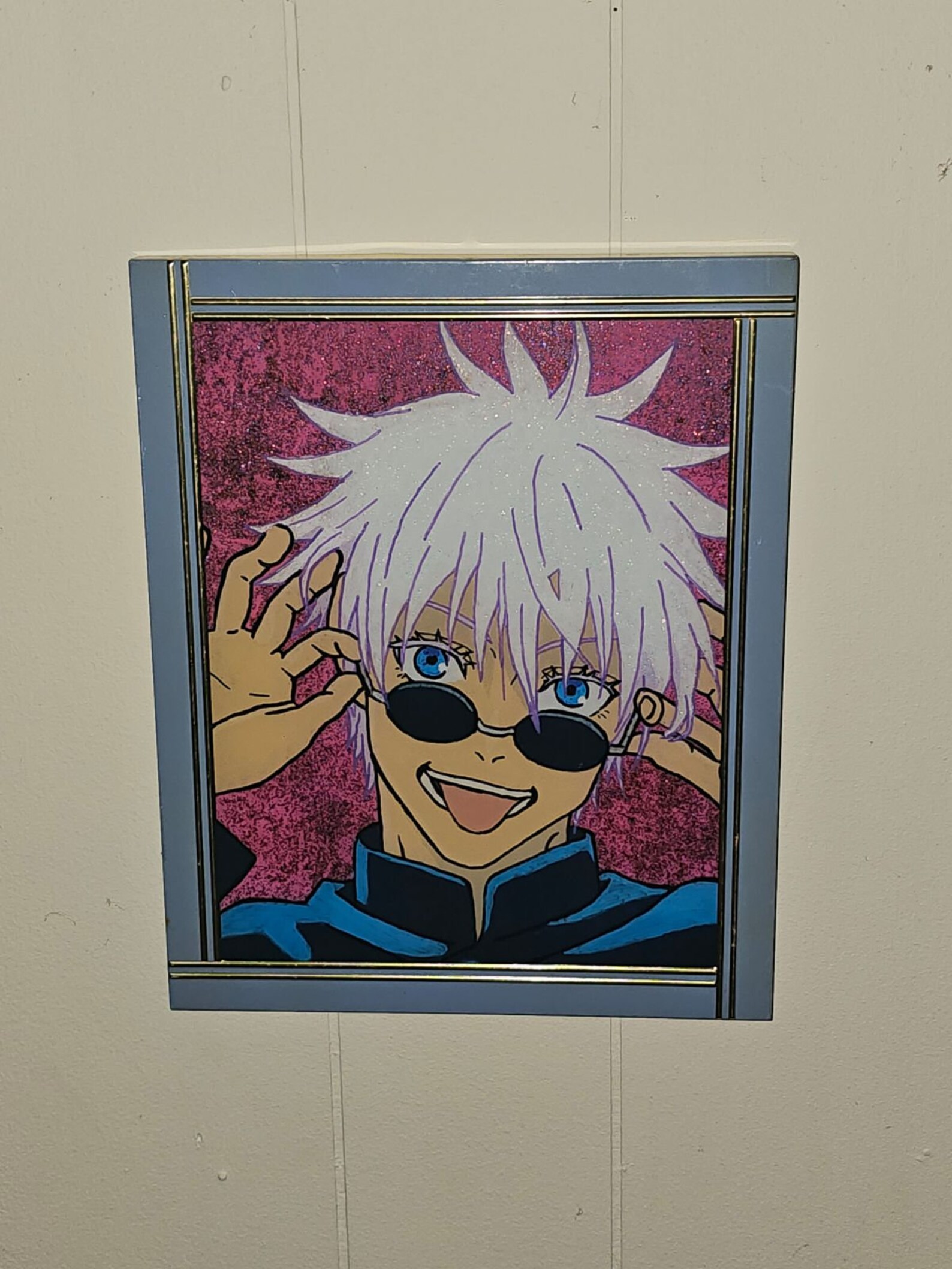 Gojo Satoru Glass Painting - Etsy