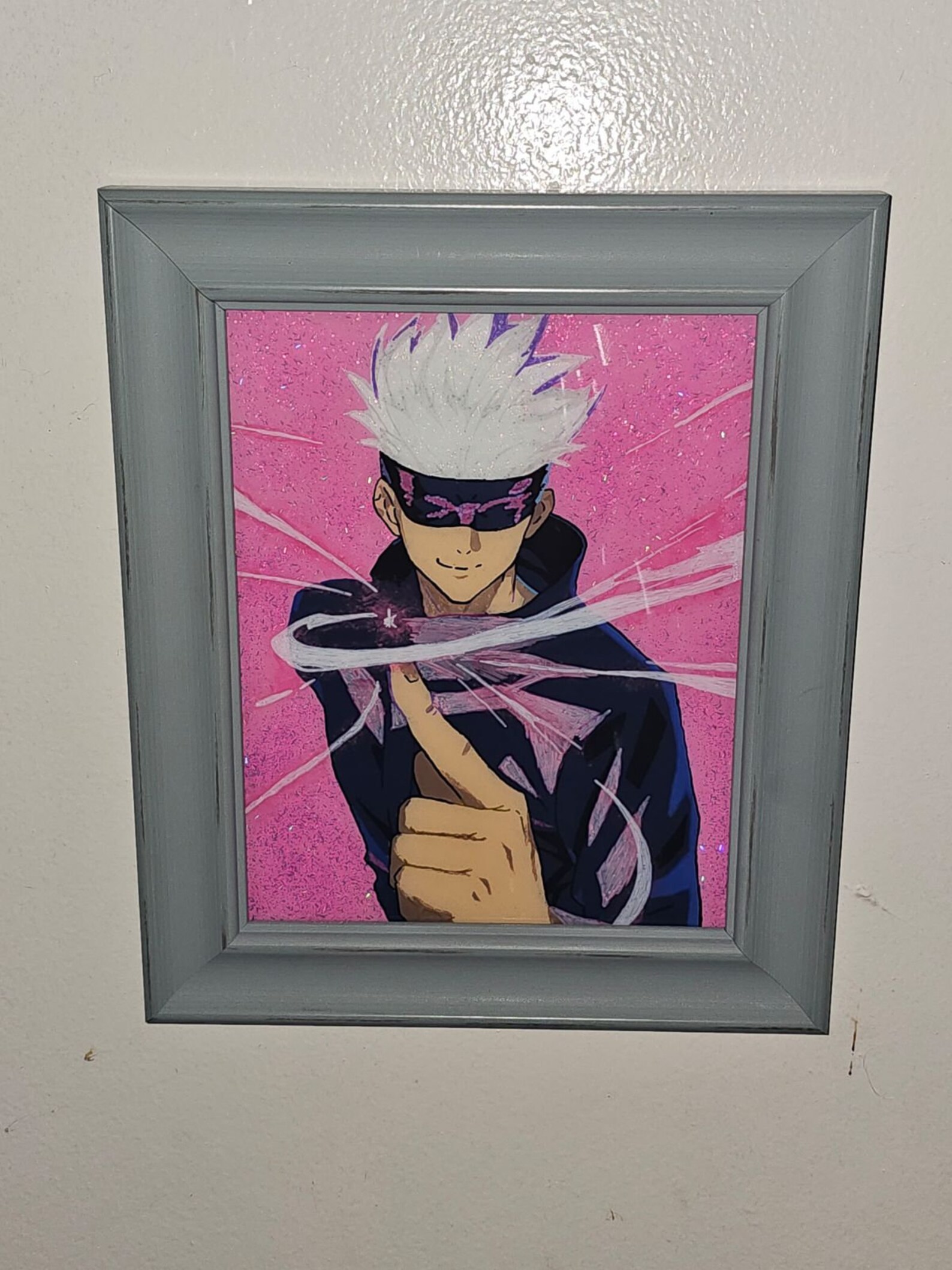 Gojo Satoru Glass Painting - Etsy