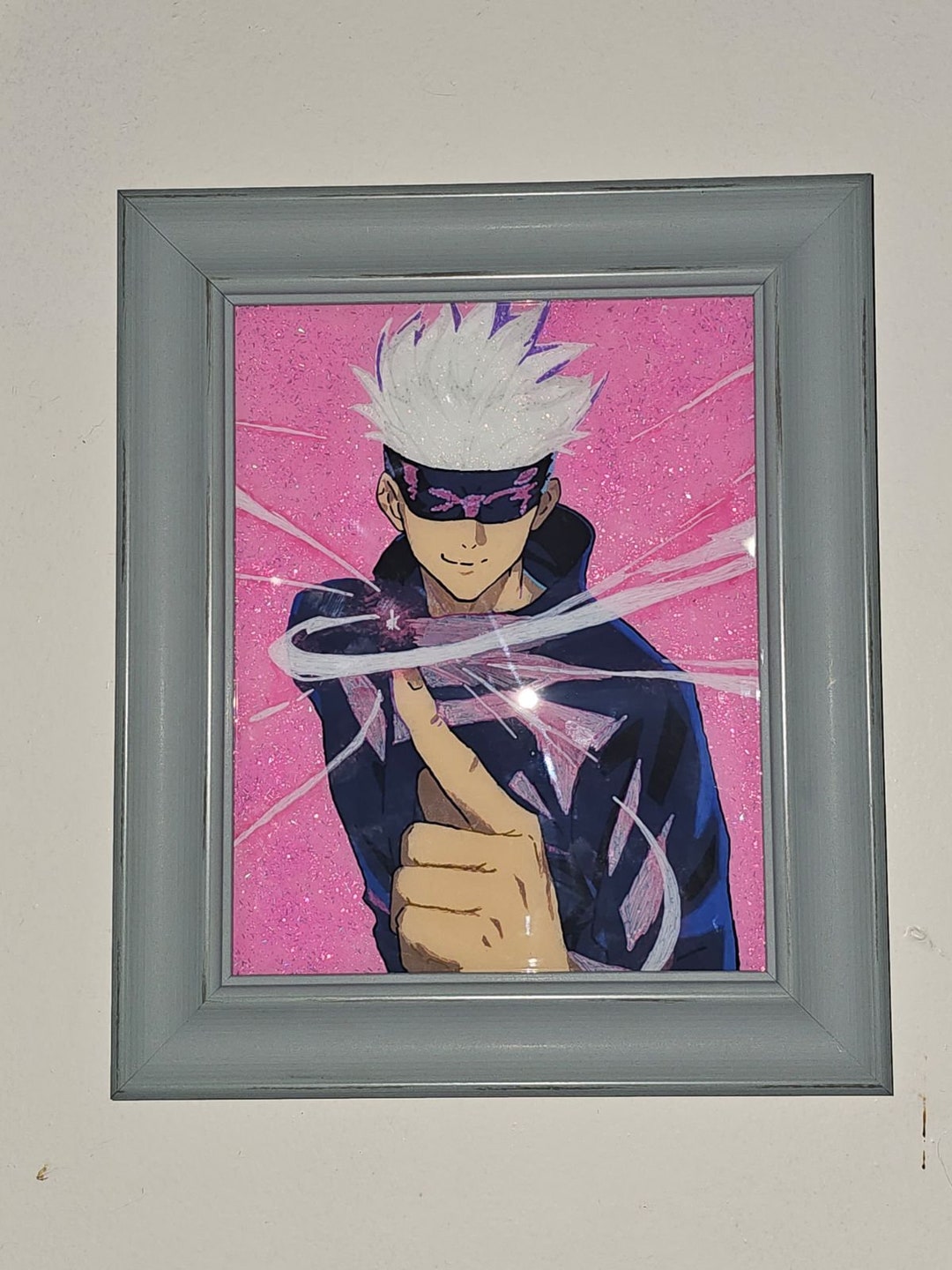 Gojo Satoru Glass Painting - Etsy