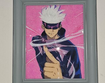 Gojo Satoru Glass Painting - Etsy