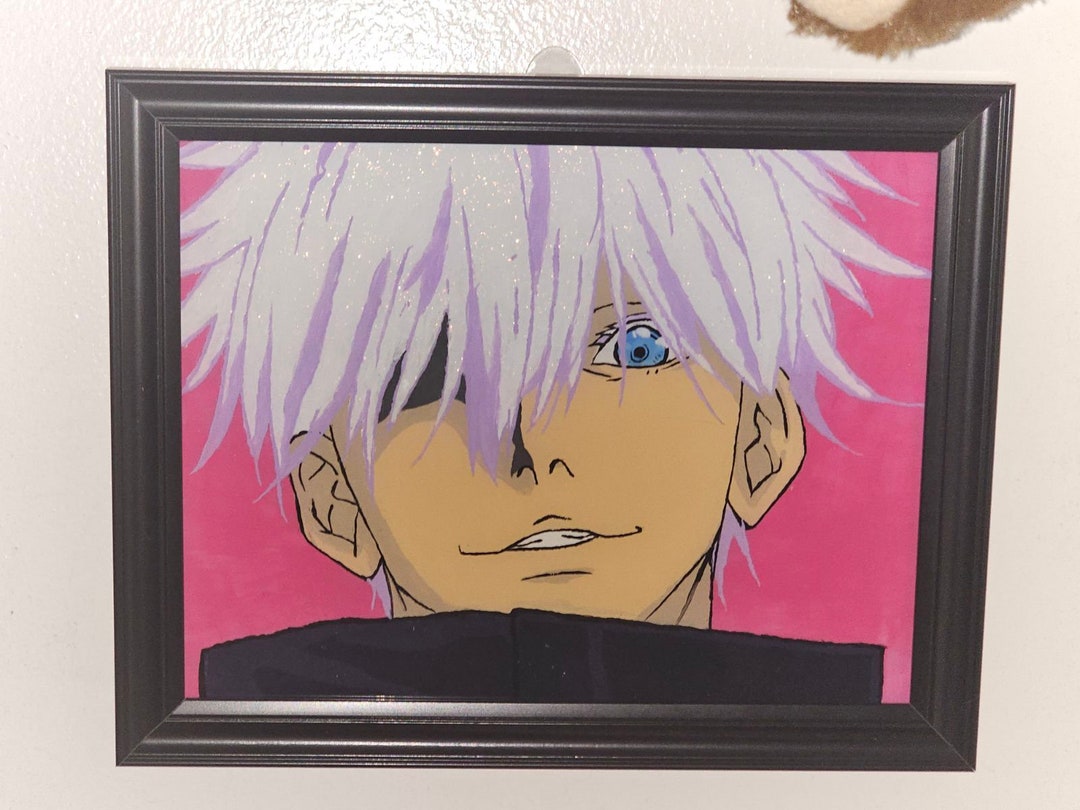 Gojo Satoru Glass Painting - Etsy