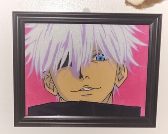 Gojo Satoru Glass Painting - Etsy
