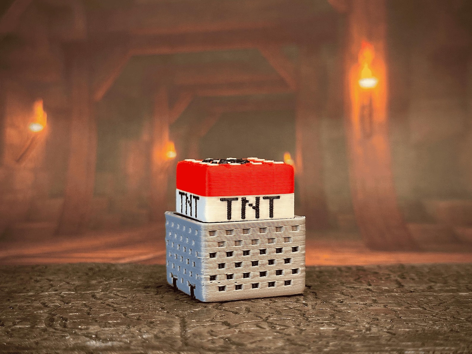 TNT Block Fidget Clicker – Pixel-inspired Gamer Desk Toy | 3D Printed ...