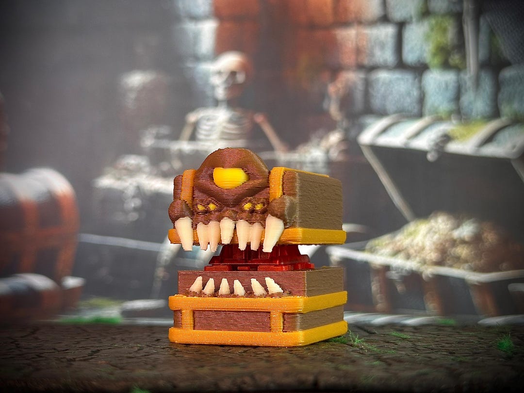 Mimic Chest Fidget Clicker – 3d-printed Dnd Desk Toy - Etsy