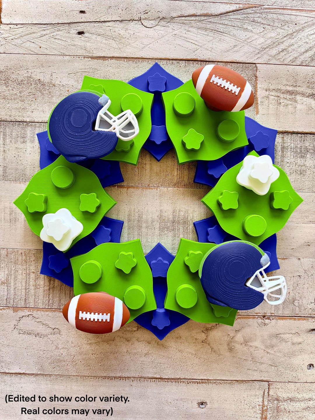 DIY Giant Brick Football Wreath – Team Colors, Fun Build - Etsy