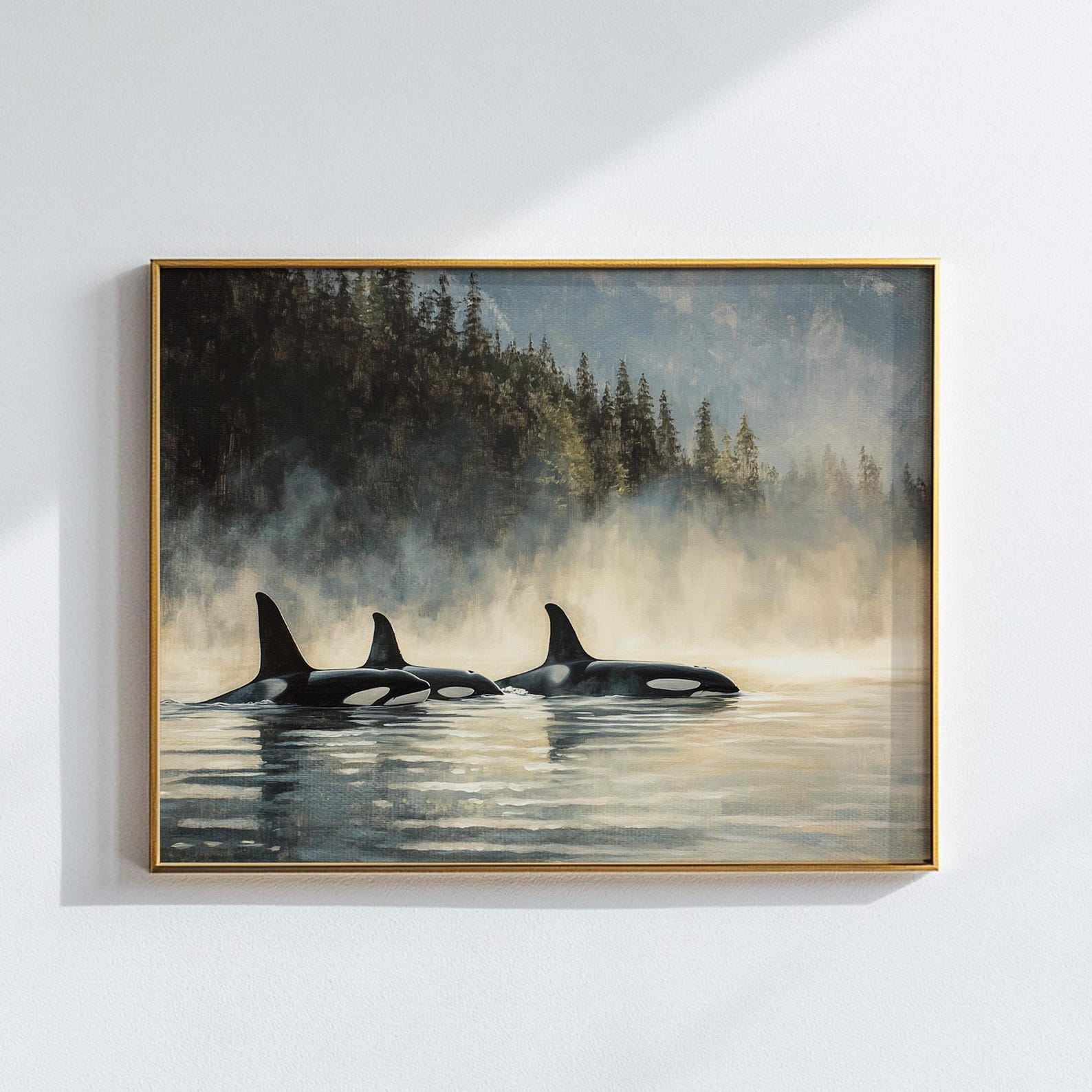 Orca Killer Whale Painting, Physical Shipped Art, Killer Whale Orca ...