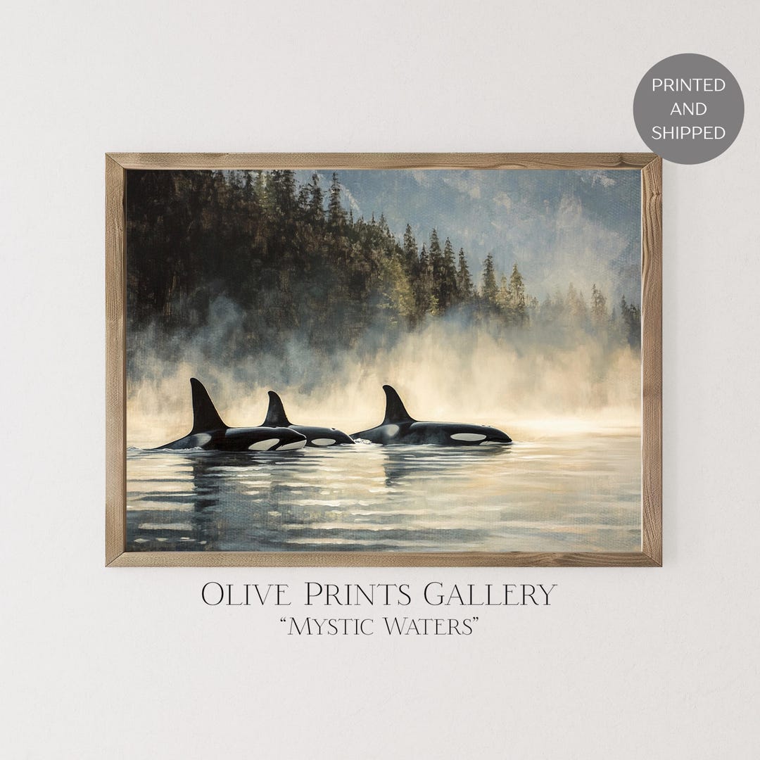 Orca Killer Whale Painting, Physical Shipped Art, Killer Whale Orca ...