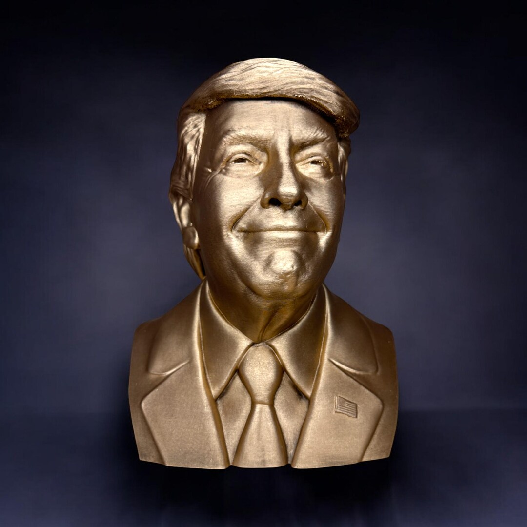 President Donald Trump Bust, Iconic Smiling Trump Bust, Celebrate the ...