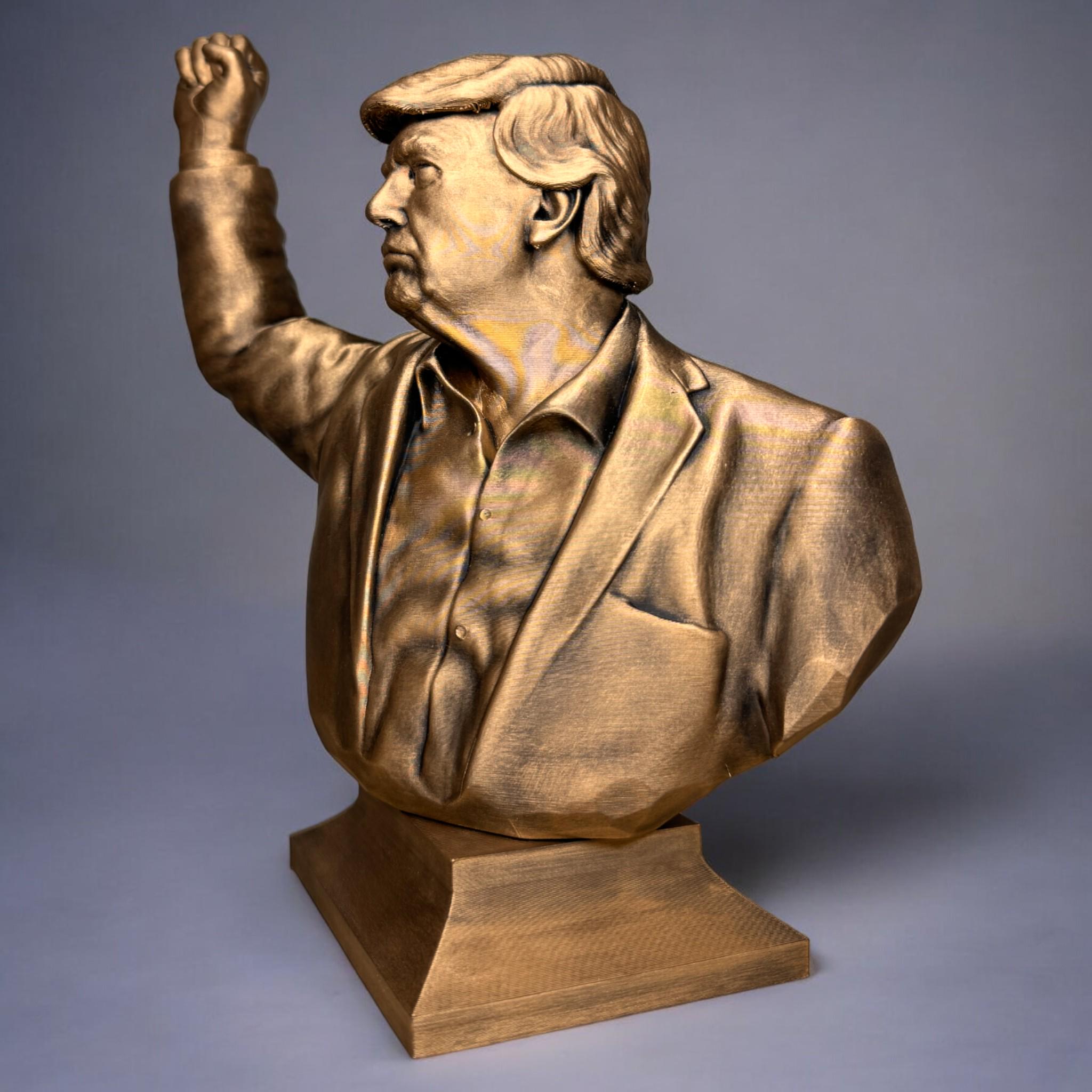 President Donald Trump Bust, Iconic Moment of Resilience, Symbol of ...