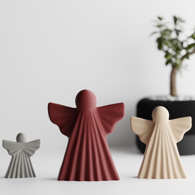 Angel Figurines Set: 3 Modern, Minimalist, Angel Figures - Etsy