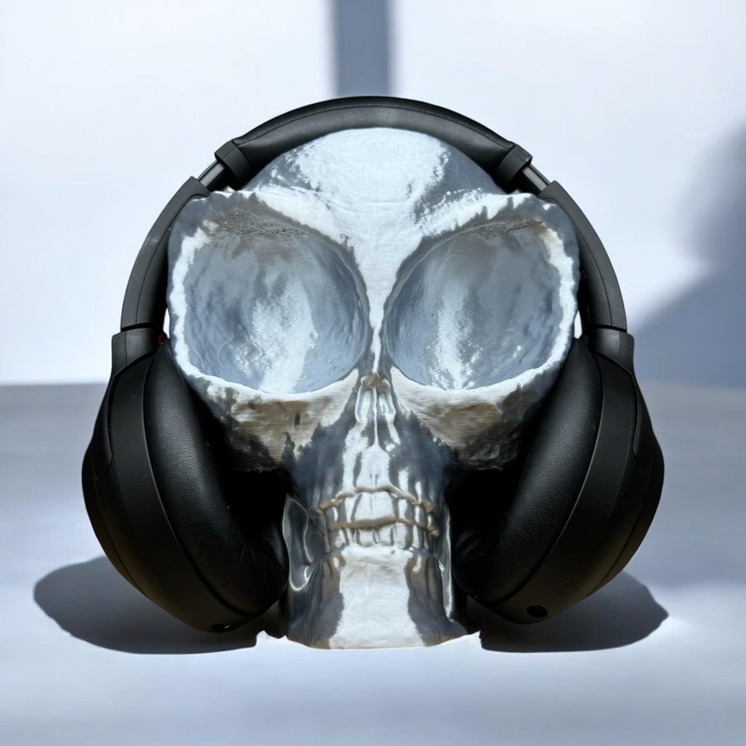 Alien Skull Headphone Stand, UFO and Sci-fi Fans, Embrace the Mystery ...