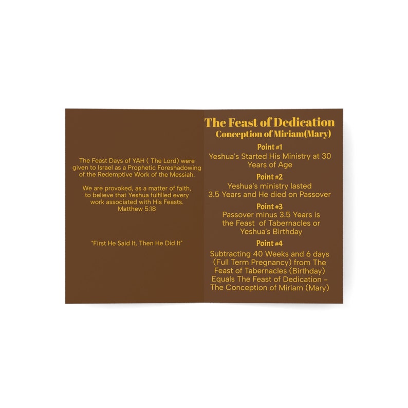 Feast of Dedication #2 Greeting Card (1, 10, 30, and 50pcs) - Etsy