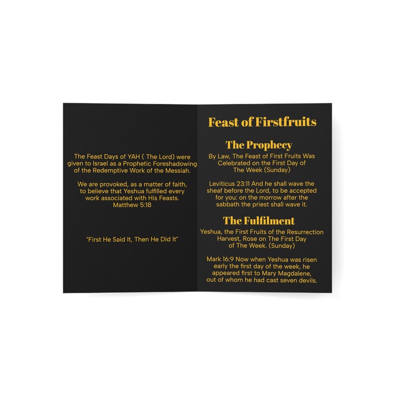 Feast of First Fruits #2 (1, 10, 30, and 50pcs) - Etsy