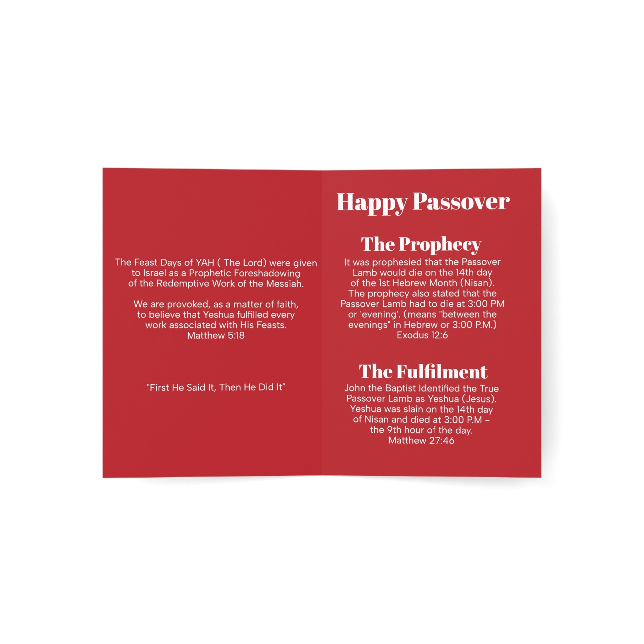 Passover Prophecy #2 (1, 10, 30, and 50pcs) - Etsy