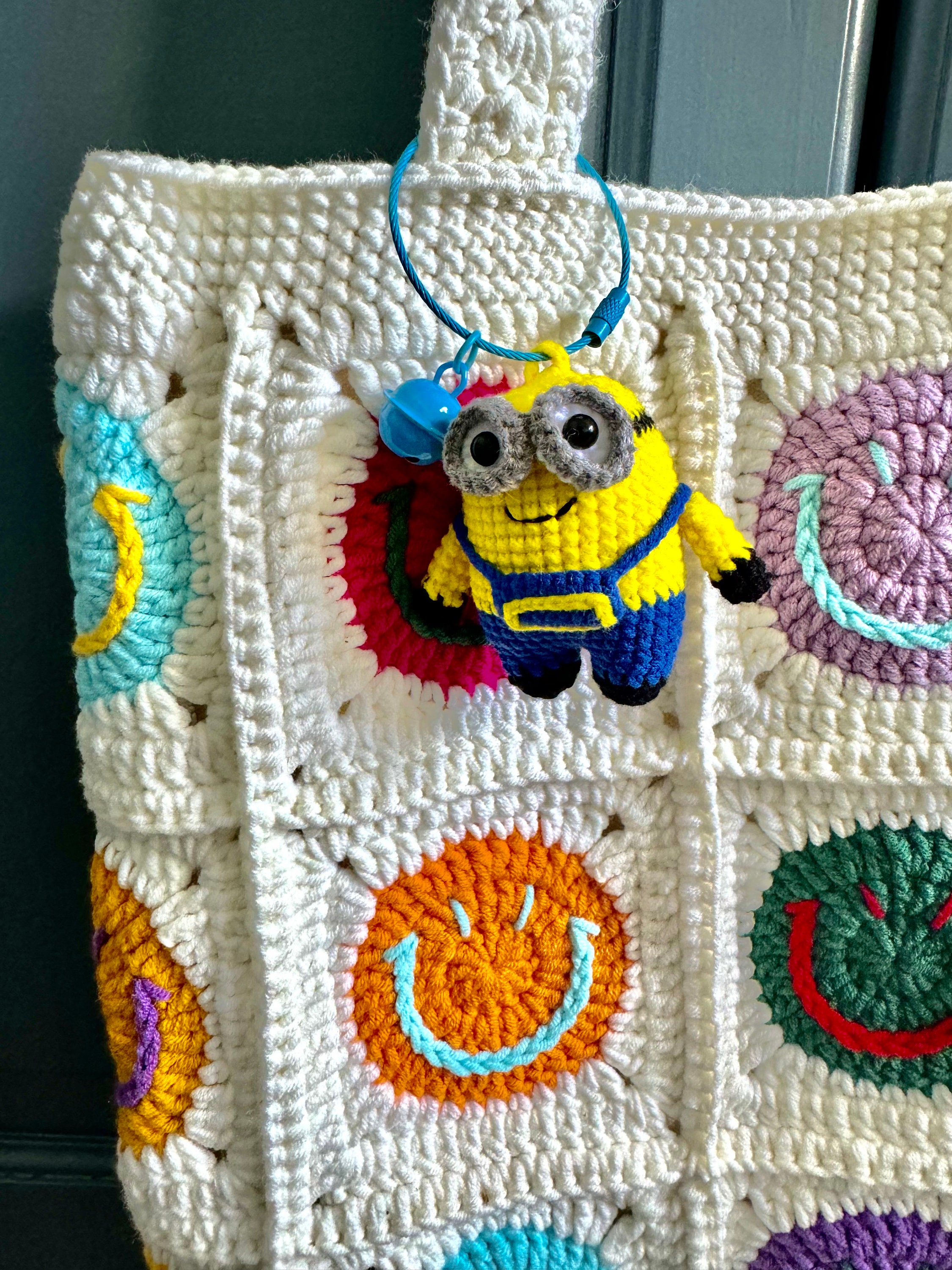 Crochet Spongebob Handmade Amigurumi Kids Birthday Gift Key Chain Bag ...