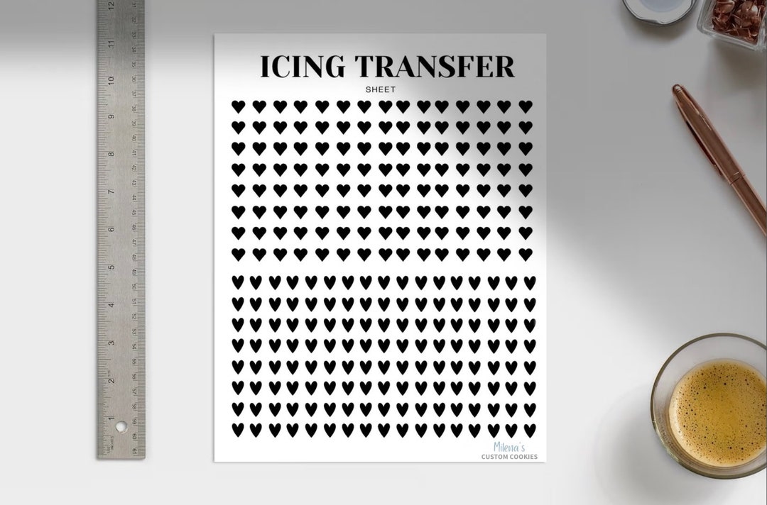Royal Icing Transfer/sprinkle Sheet, Small Hearts, Digital Download - Etsy