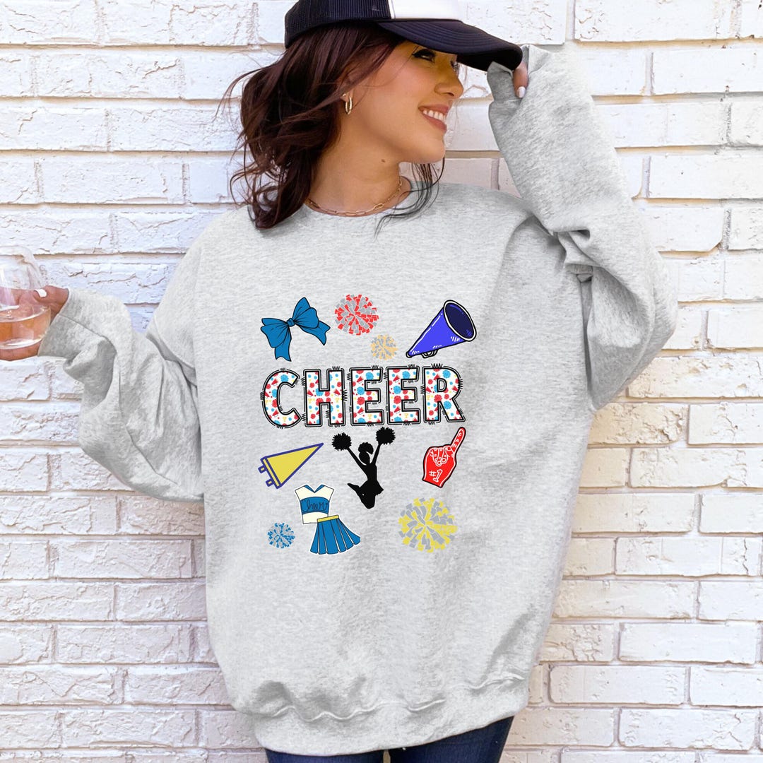 Cheerleading Sweatshirt, Cheer Mom Shirt, School Spirit Graphics - Etsy