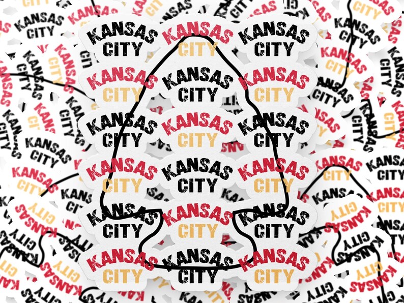 Kansas City Chiefs Football Design Sticker, Perfect for Laptop, Water ...