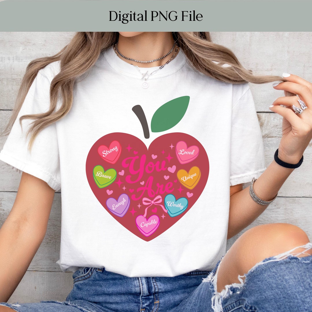 Teacher Valentine's Day PNG Digital Download, You Are Loved Graphic ...