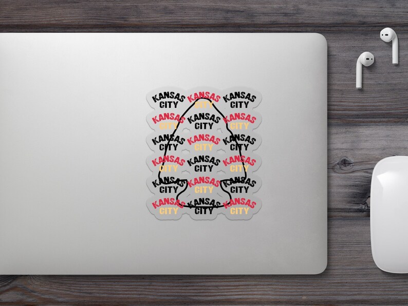 Kansas City Chiefs Football Design Sticker, Perfect for Laptop, Water ...