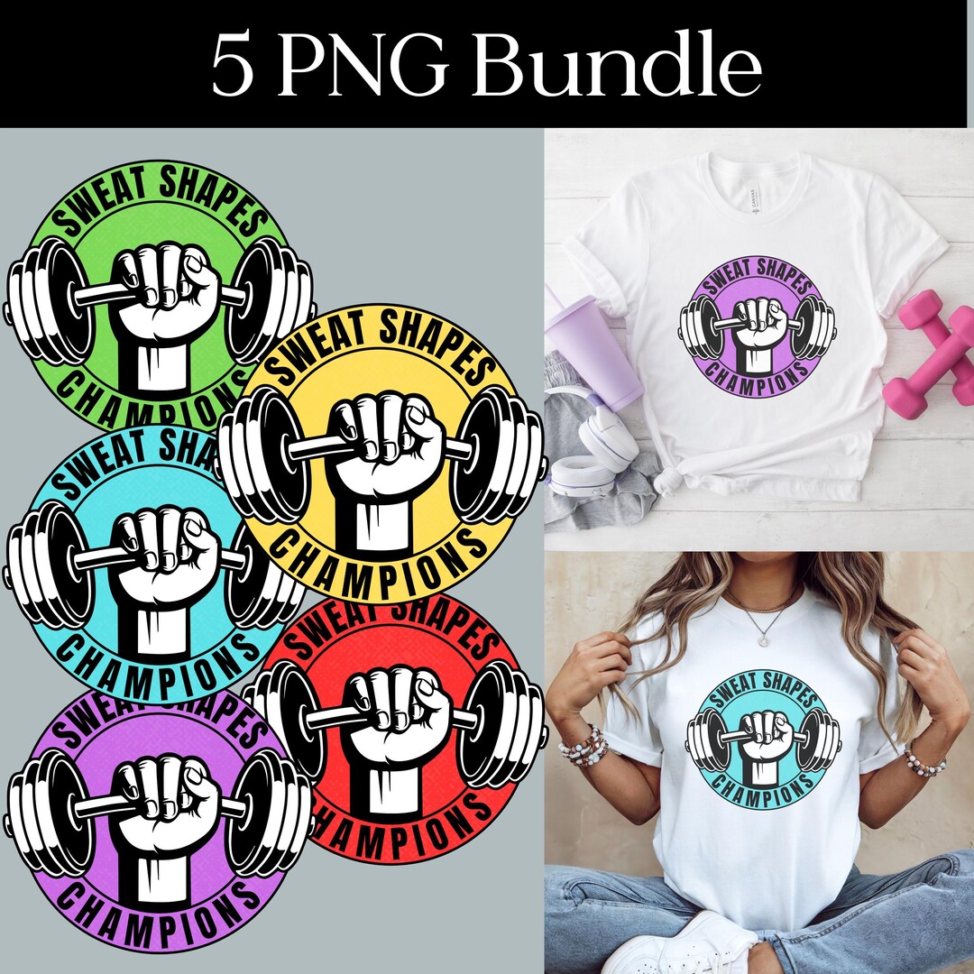 Sweat Shapes Champions PNG, Weightlifting Gym Graphic, Strength ...