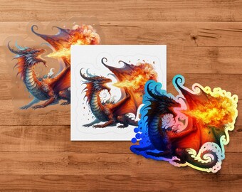 Ice Dragon Vinyl Decal - Etsy