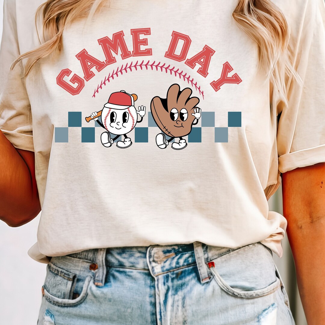 Game Day Baseball Shirt, Cute Mom Shirt, Throwback Tee, Vintage Relaxed Fit Tee, Vintage ...