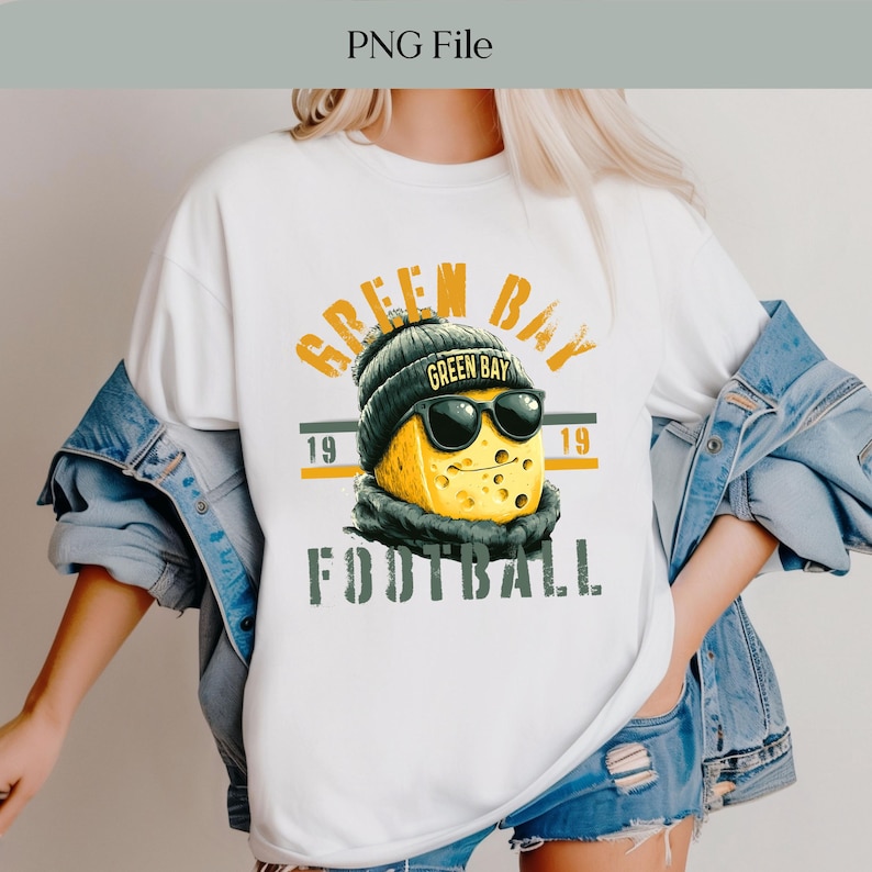 Green Bay Cheesehead Football PNG, Mascot Png, Green Bay Fan Printable ...