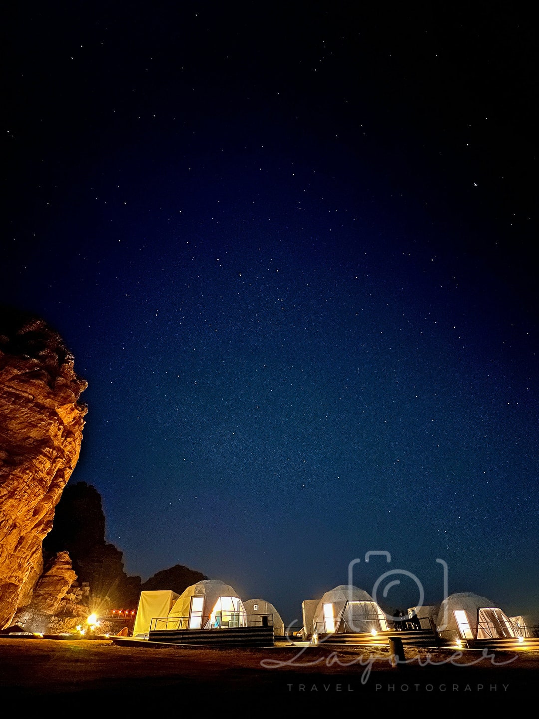 DIGITAL PRINT - Color - Wadi Rum - Desert - Night Sky - Middle East ...